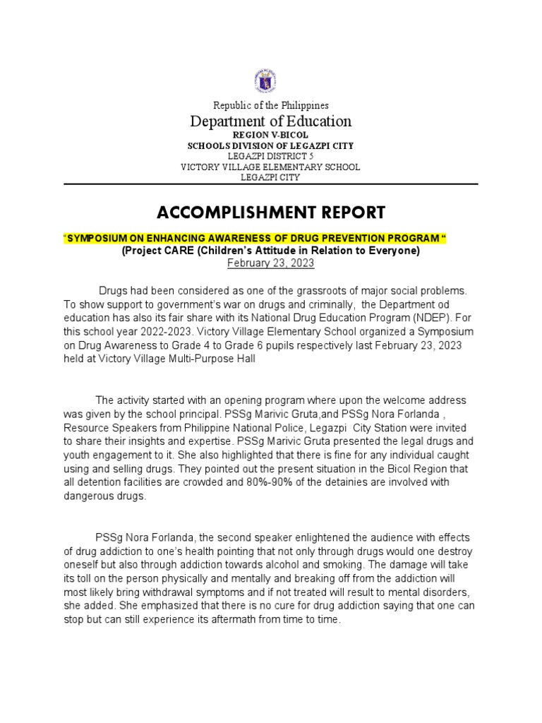 Accomplishment Ndep 2022-2023 | PDF | Health Care | Clinical Medicine