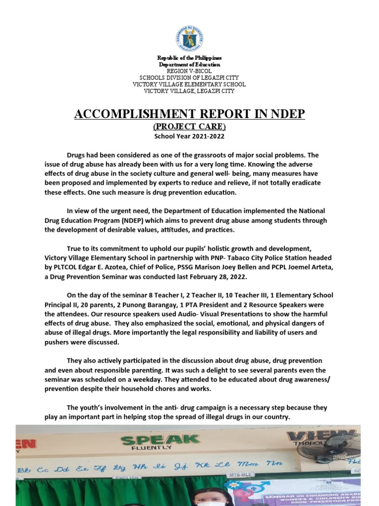 Ndep Accomplishment | PDF