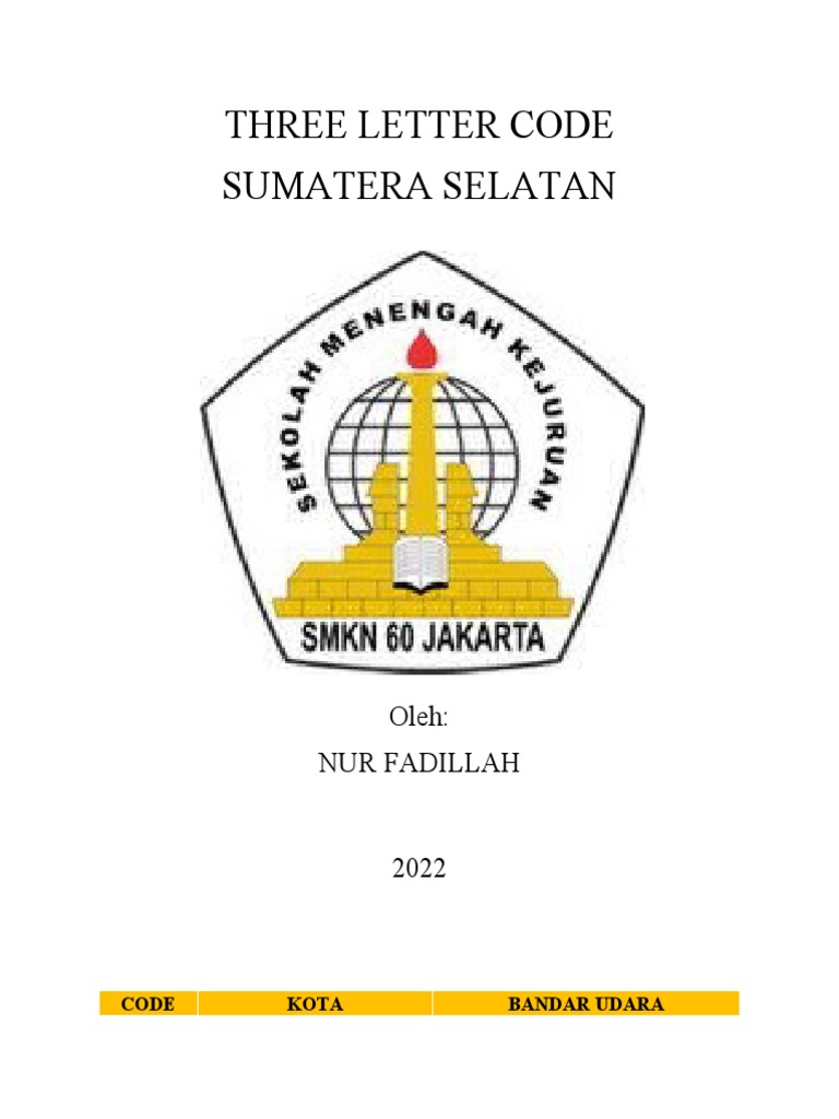 Three Letter Code Sumatera | PDF
