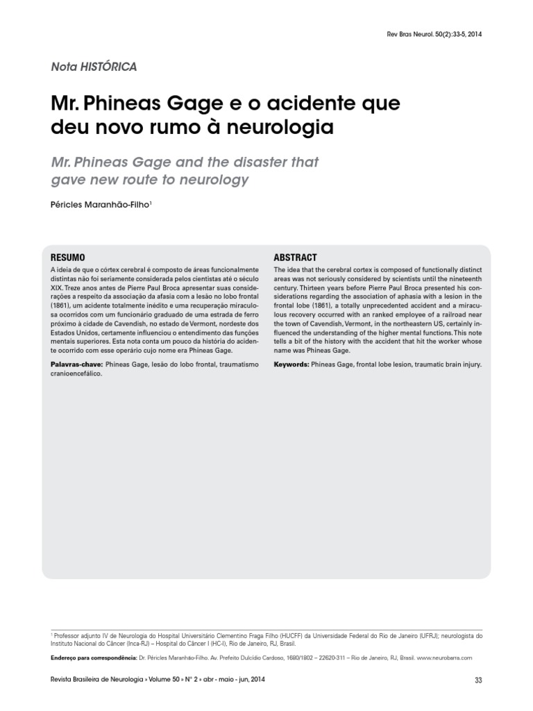 Aula 23-3_Phineas Gage (1) | PDF