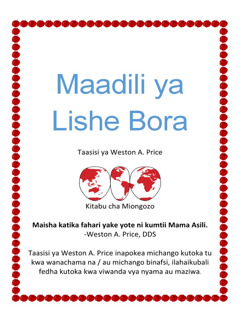 Maadili Ya Lishe Bora Na Tiba Ya Meno - Edited - JM | PDF
