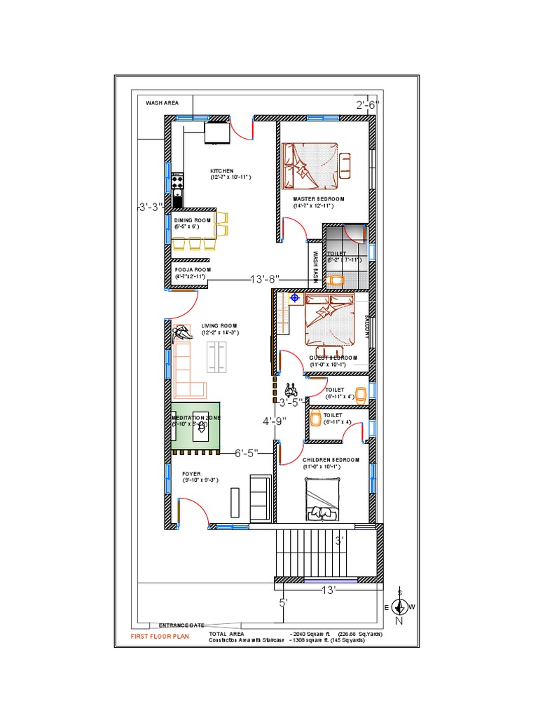 First Floor Plan @mahabubnagar | PDF