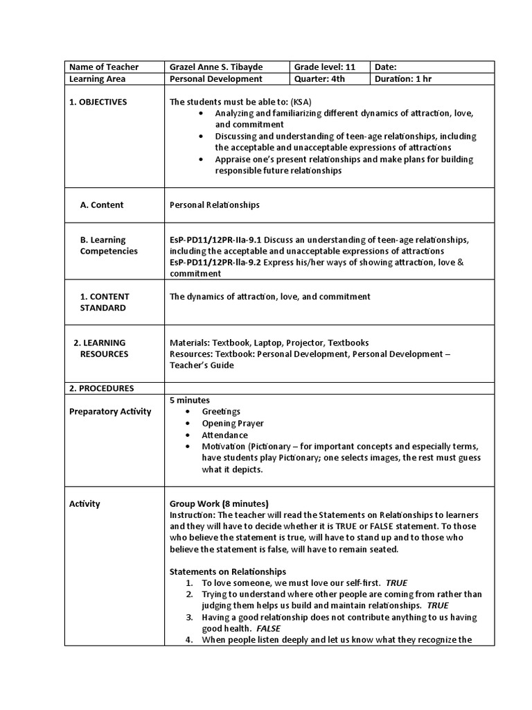 Cot - Perdev | PDF | Learning | Teachers