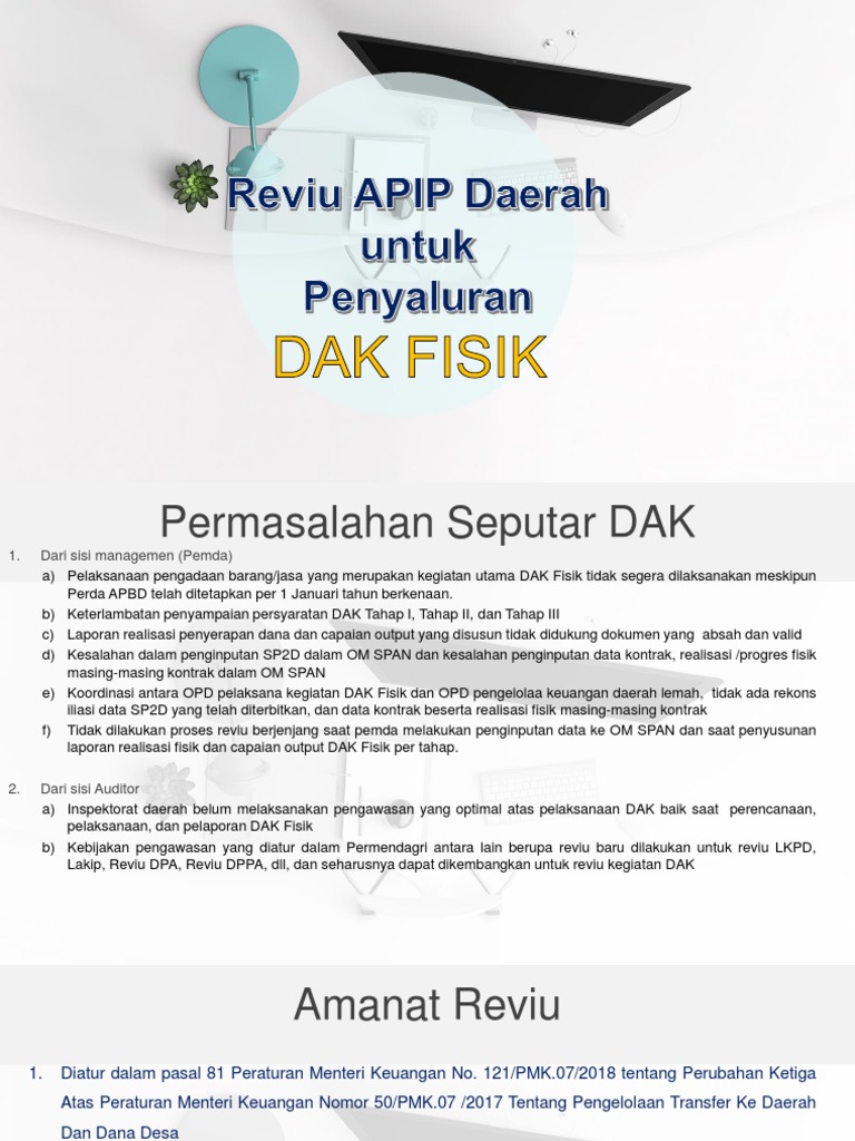 Materi Ke-6 - Panduan Reviu DAK Fisik - 21 November 2019 | PDF ...