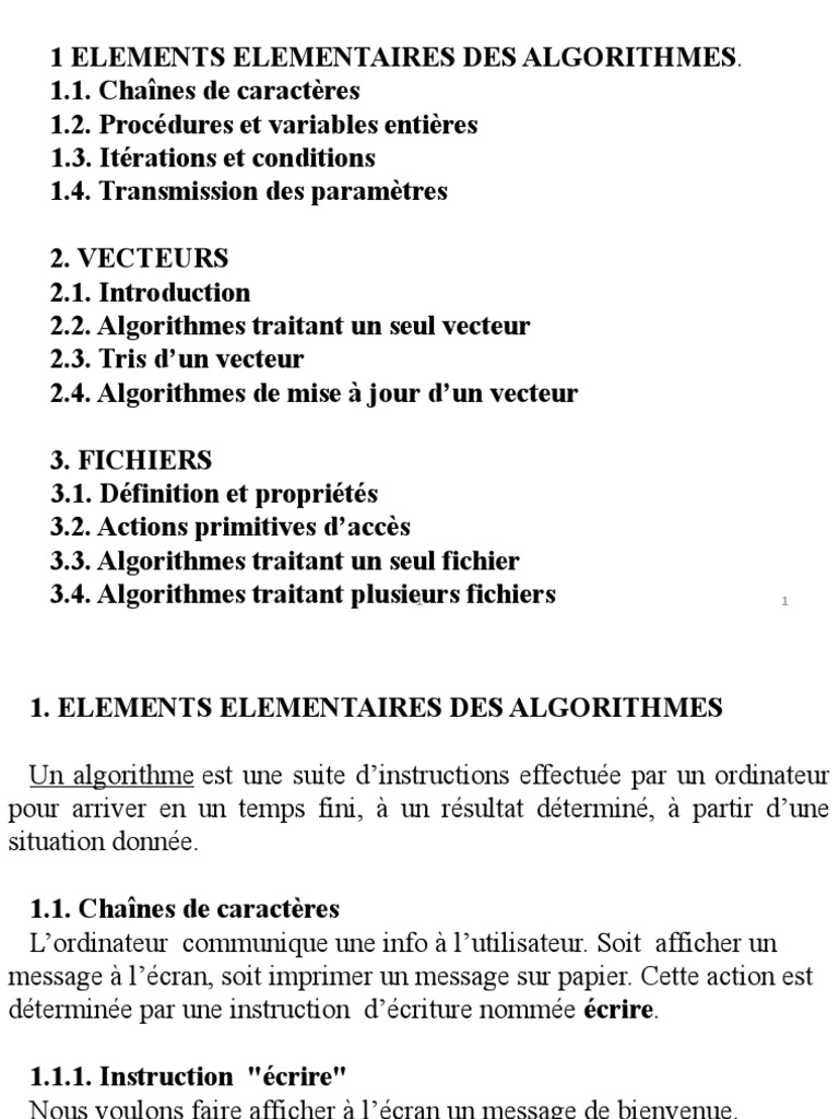 L1 Algo Chap1 2018 | PDF | Booléen | Division