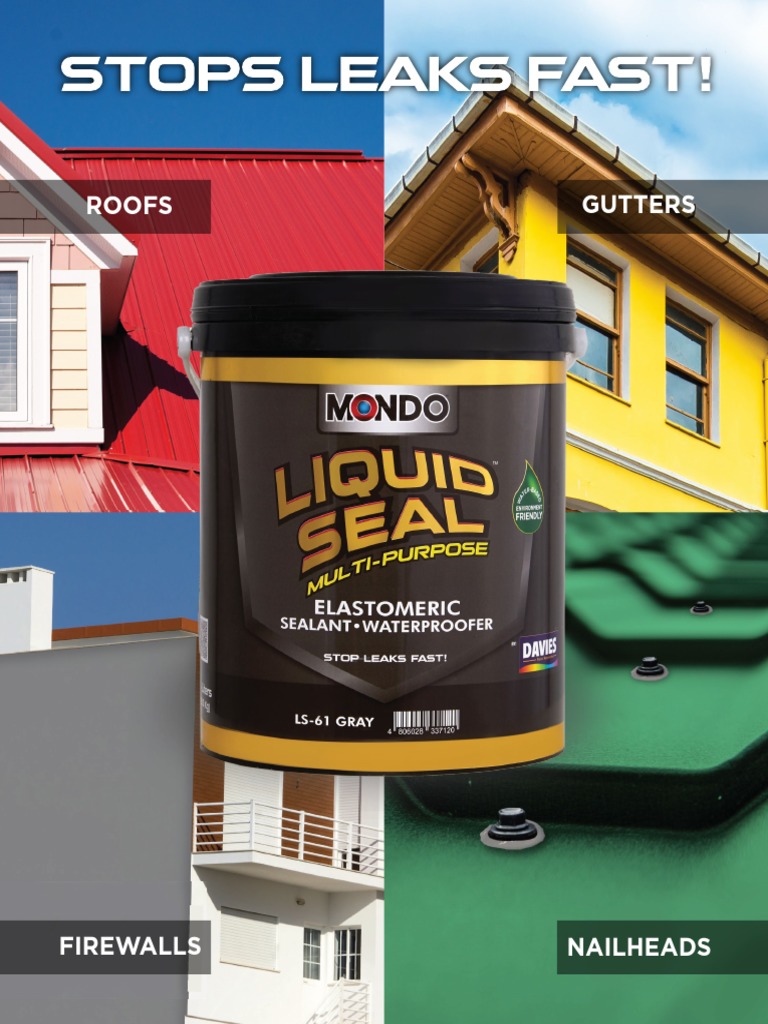 Mondo Liquid Seal Waterproofing Guide | PDF | Roof | Concrete