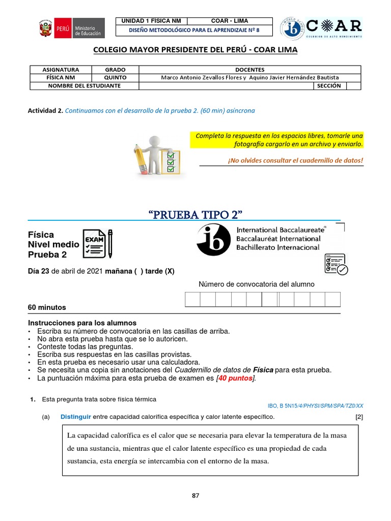 Simulacro Tipo 2 | PDF | Gases | Olas