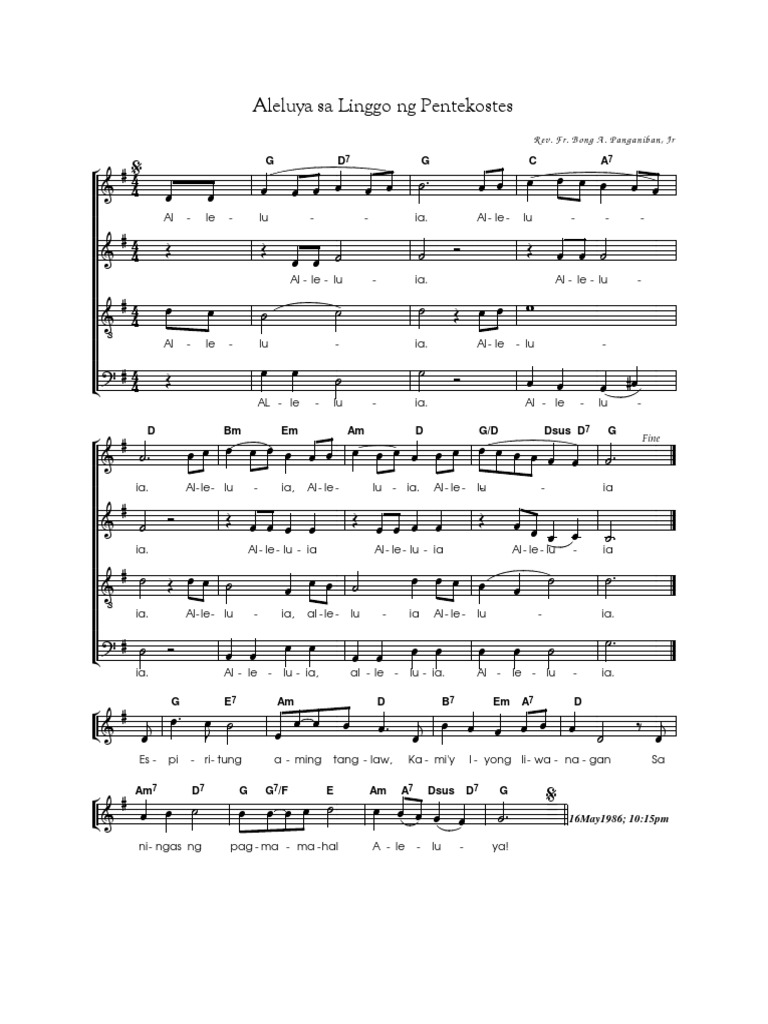 Alleluia Pentecost 1 | PDF