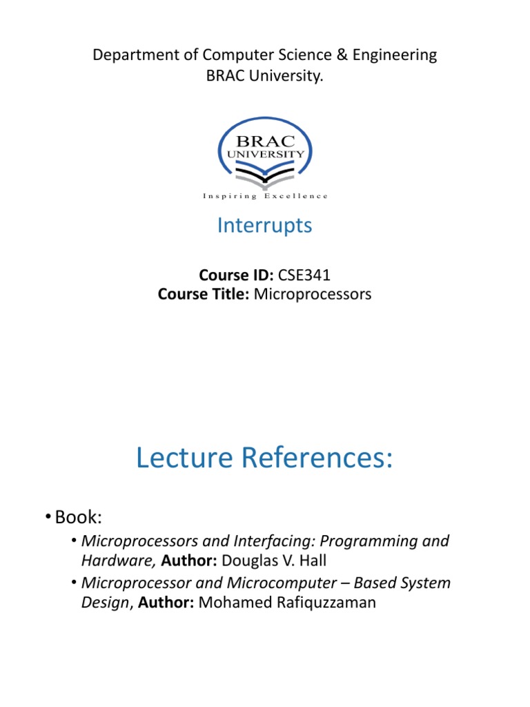 Lecture 6 (Interrupts) | PDF | Computer Hardware | Computer Science