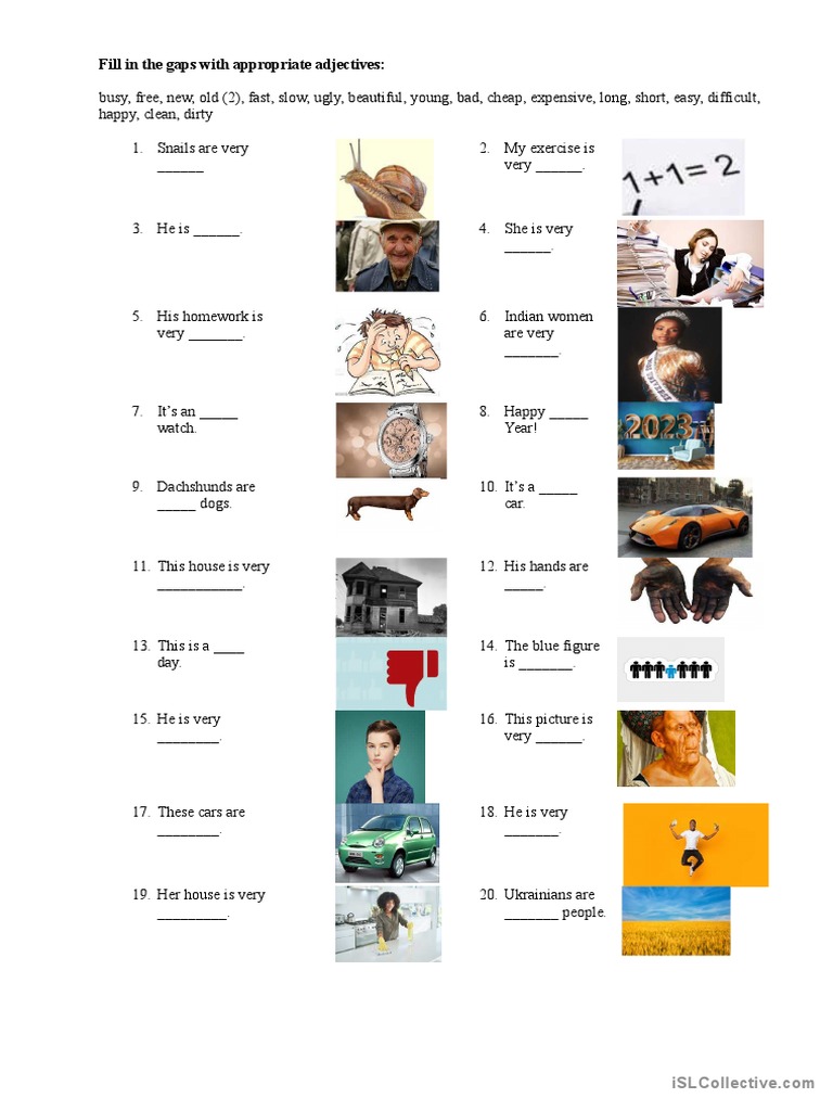 Basic Adjectives | PDF