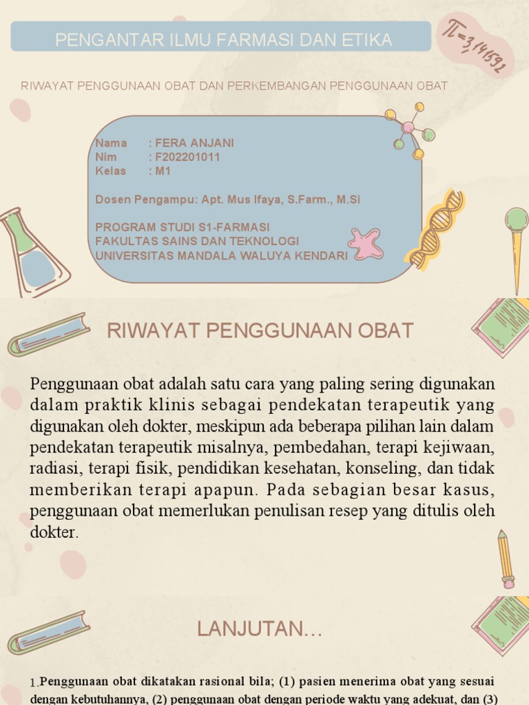 Riwayat Penggunaan Obat Dan Perkembangan Penggunaan Obat 1 Pdf