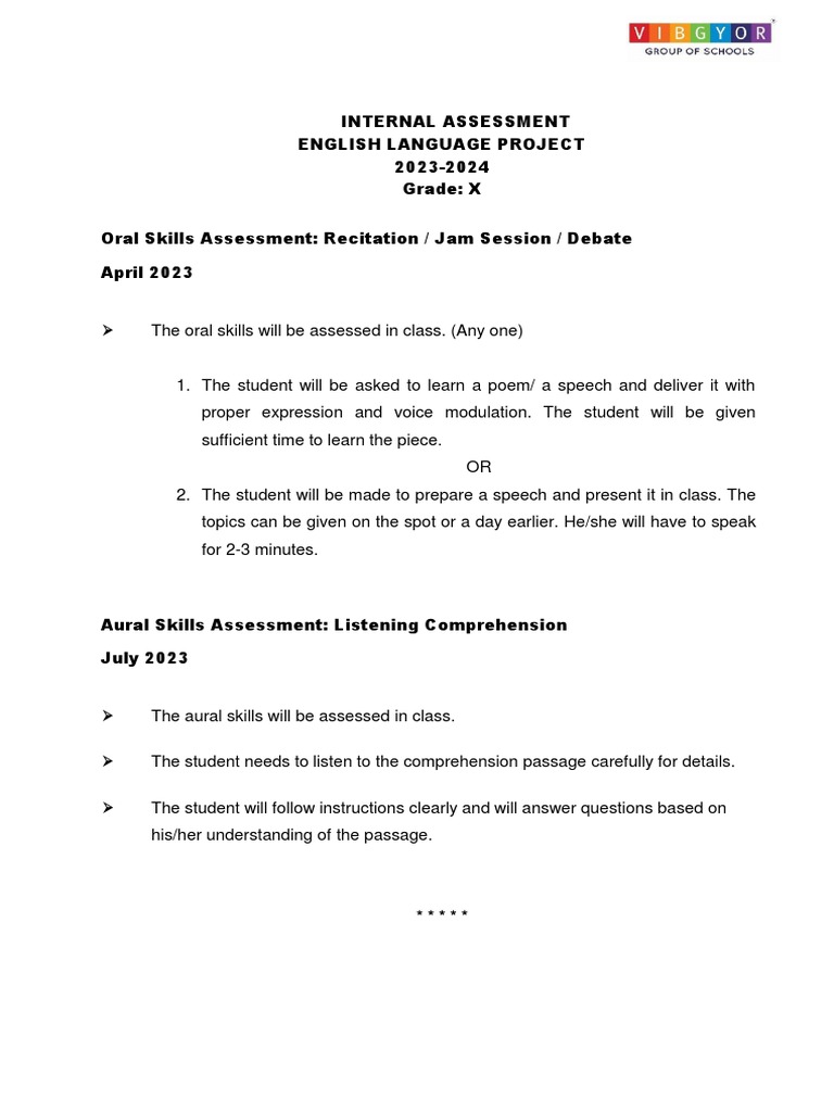 ICSE Class 10 Project Guidelines 2023-24 | PDF | Area | Paintings