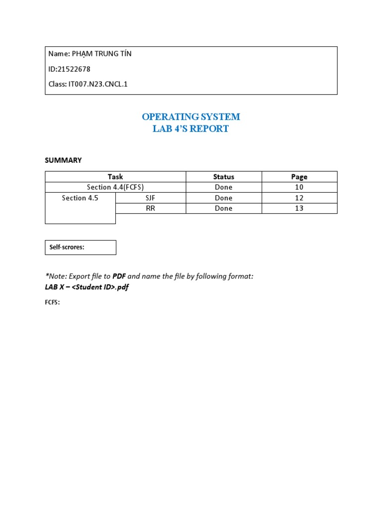 Operating System Lab 4 Report | PDF | Computer Engineering | Computer ...