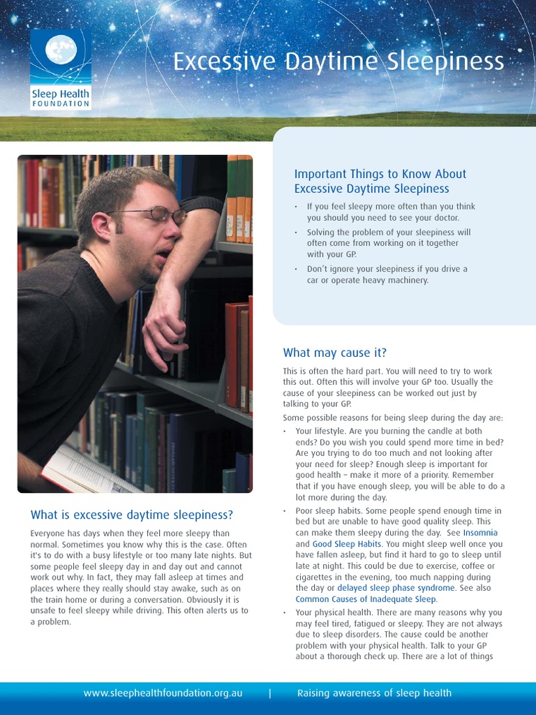 Excessive Daytime Sleepiness | Download Free PDF | Sleep | Sleep Disorder