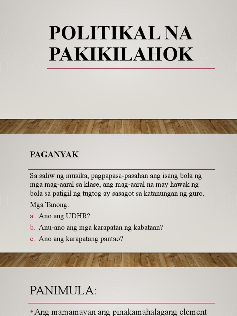 Politikal Na Pakikilahok | PDF
