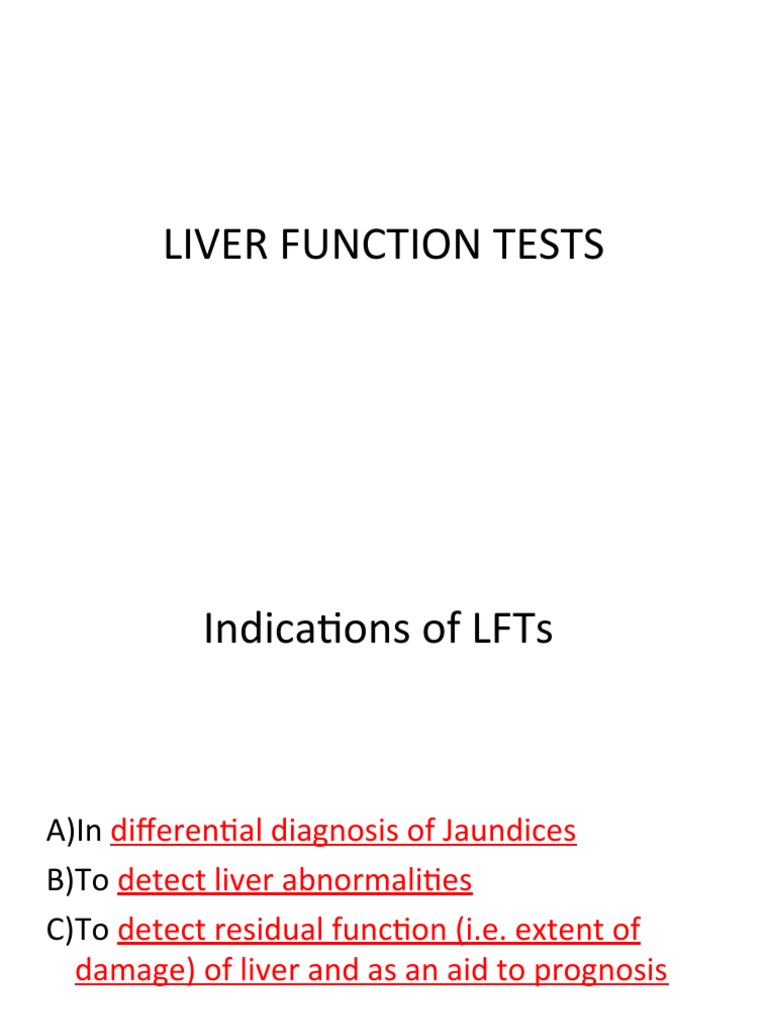 Unit 8 - LIVER FUNCTION TESTS | PDF | Creatinine | Hepatitis
