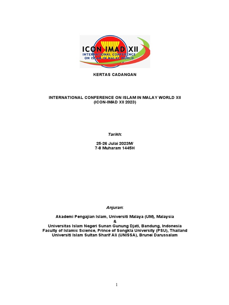 KKD - ICON-IMAD XII 2023 (Langkawi) - Baharu | PDF