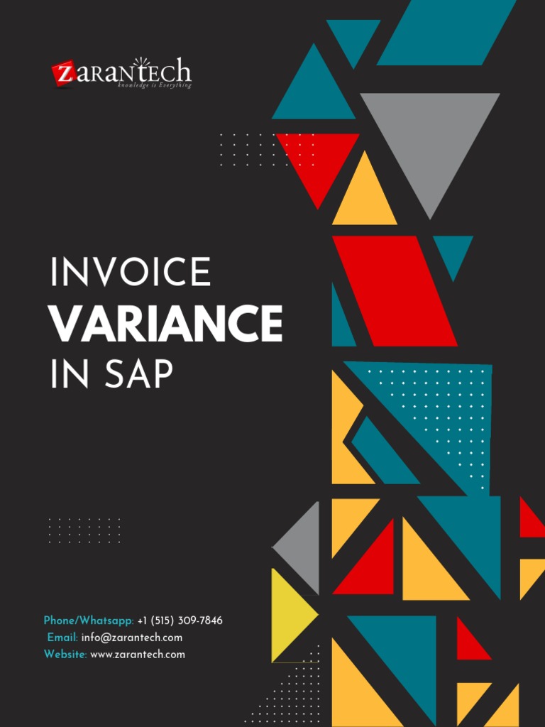 Invoice Variance in SAP | PDF | Receipt | Invoice