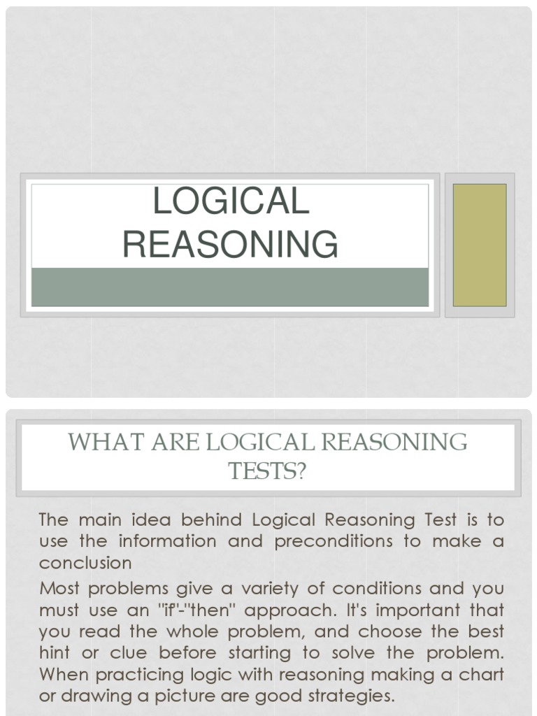 AFPSAT Reviewer Guide Logical Reasoning | PDF | Reason | Logic