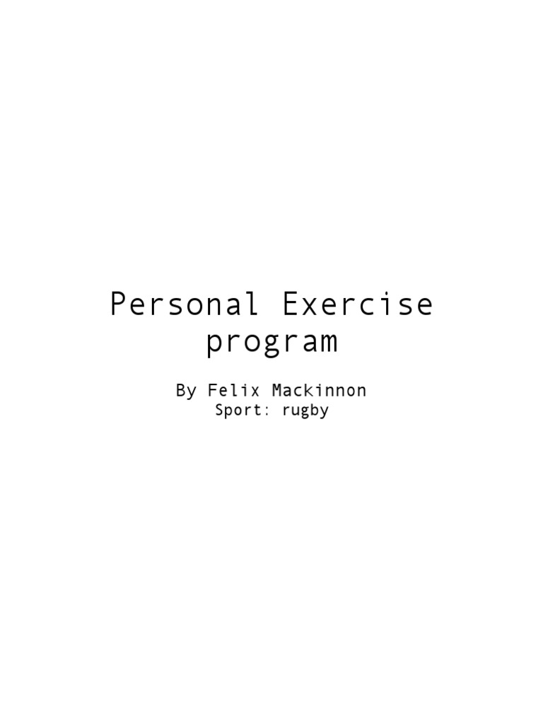 Personal Exercise Program Coursework (PEP) | PDF | Heart Rate ...