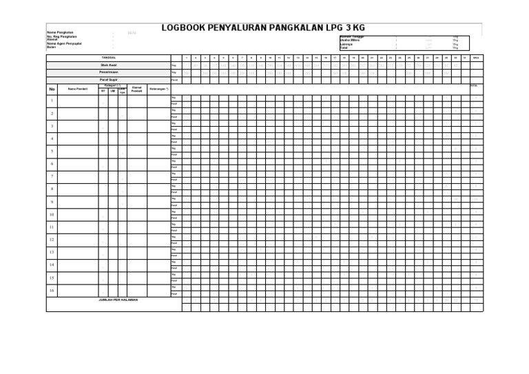 FORM LOGBOOK MITRA April Deni | PDF