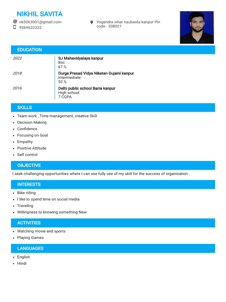 nikhil resume | PDF