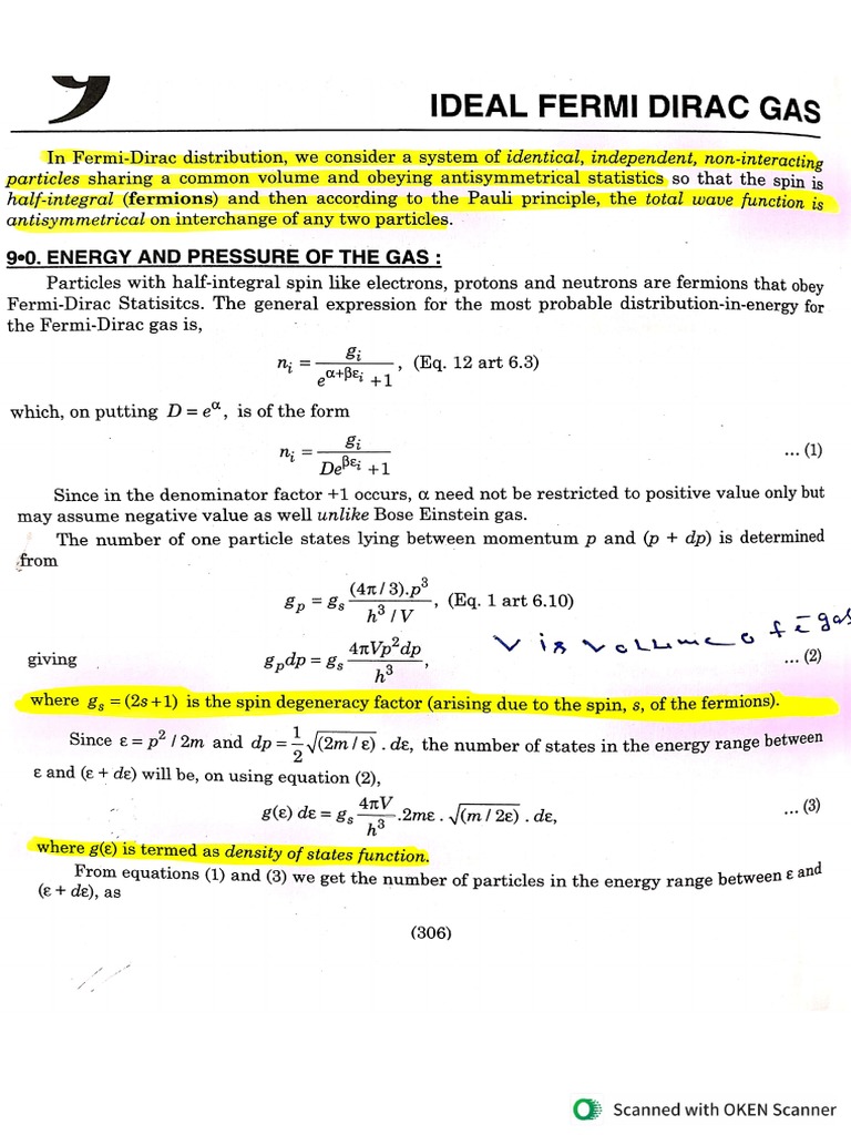 Ideal Fermi-Gas | PDF