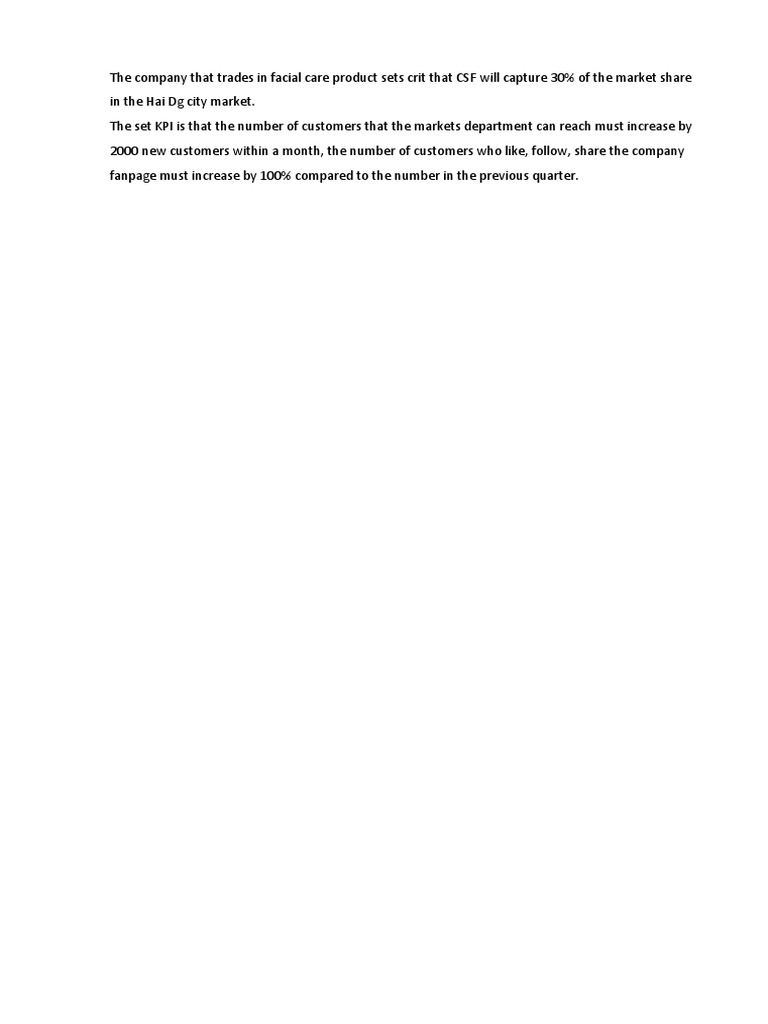 CFS and KPI | PDF | Career & Growth