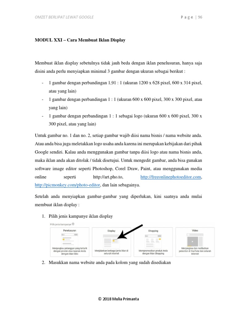 Panduan Iklan Display Google | PDF | Bisnis