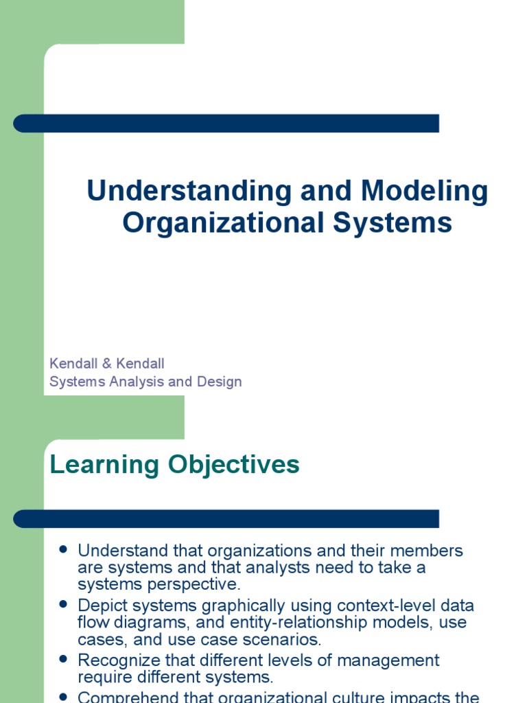 Lecture2 - Understanding and Modeling Organizational Systems | PDF