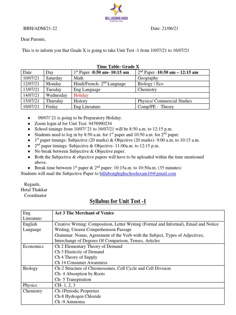 Ut 1 Syllabus | PDF | English Language | Languages
