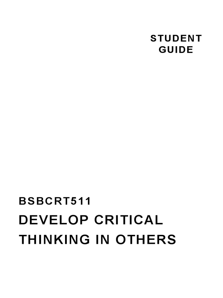 BSBCRT511 Student Guide | PDF