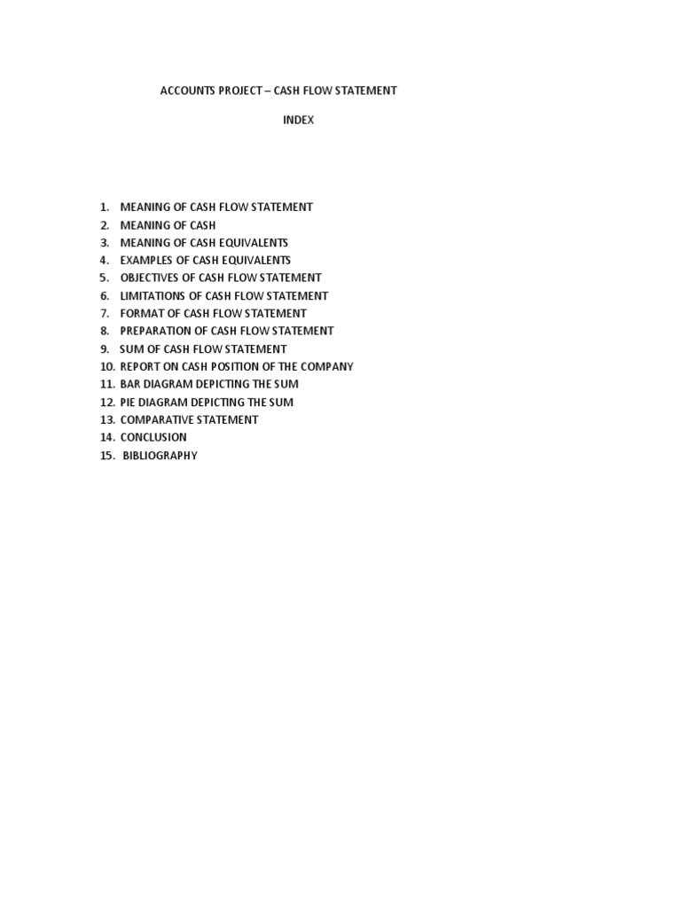 Cash Flow Statement Pdf