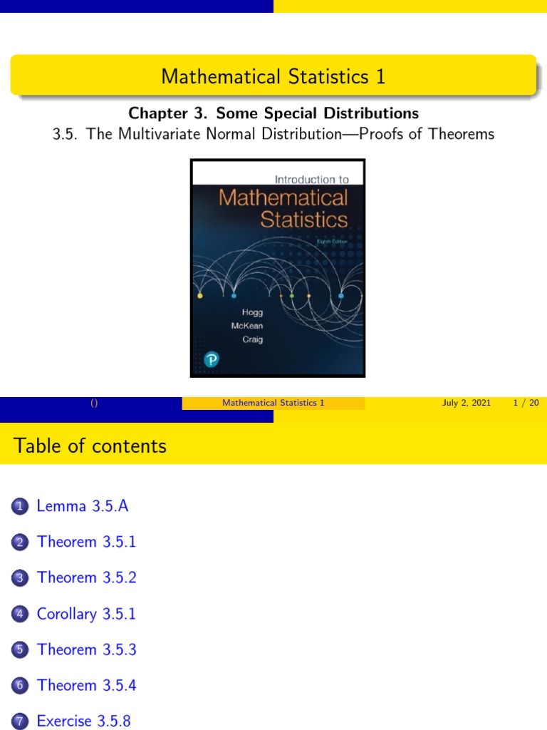 Proofs HMC 3 5 | PDF | Matrix (Mathematics) | Theorem