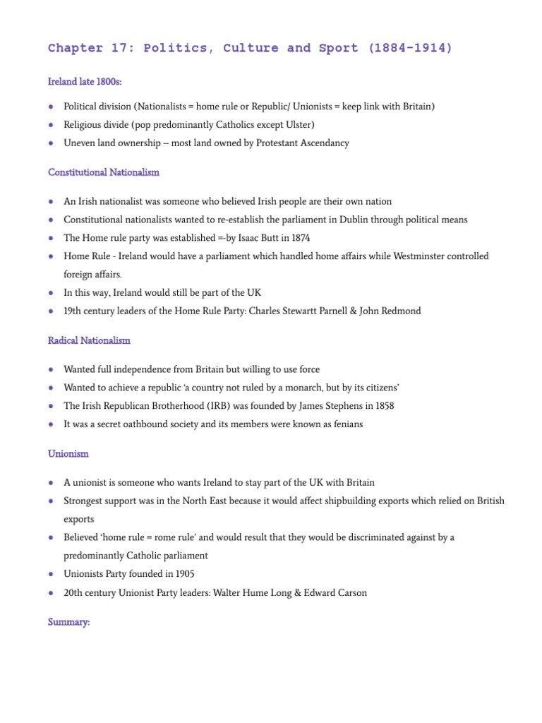 Junior Cert History Notes | PDF | Extermination Camp | Irish Nationalism