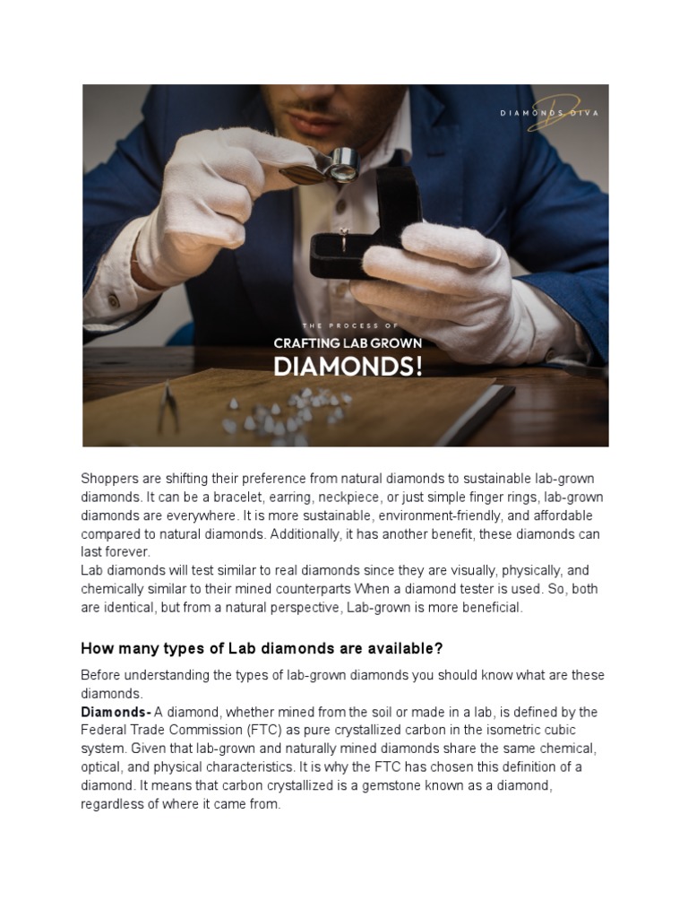 The Process of Crafting Lab Grown Diamonds! | PDF | Diamond | Chemical ...