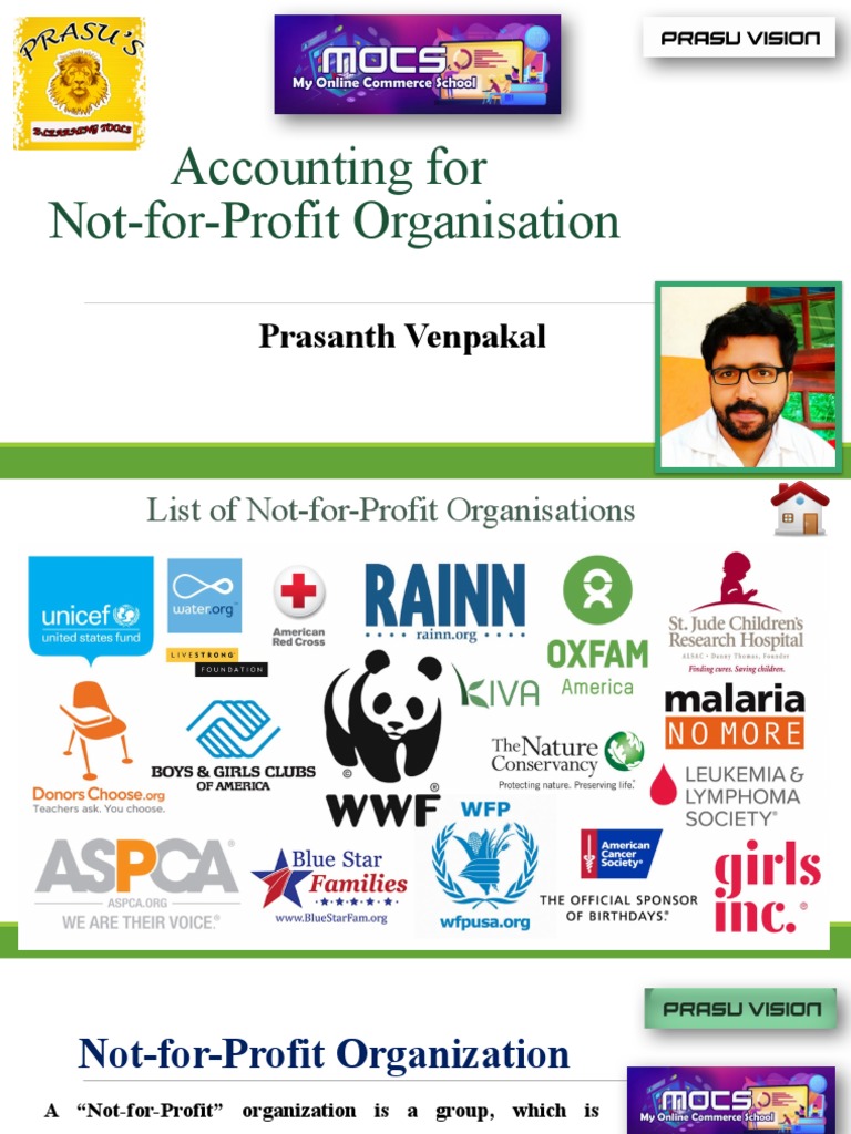 Accounting For Not-For-Profit Organisation | PDF