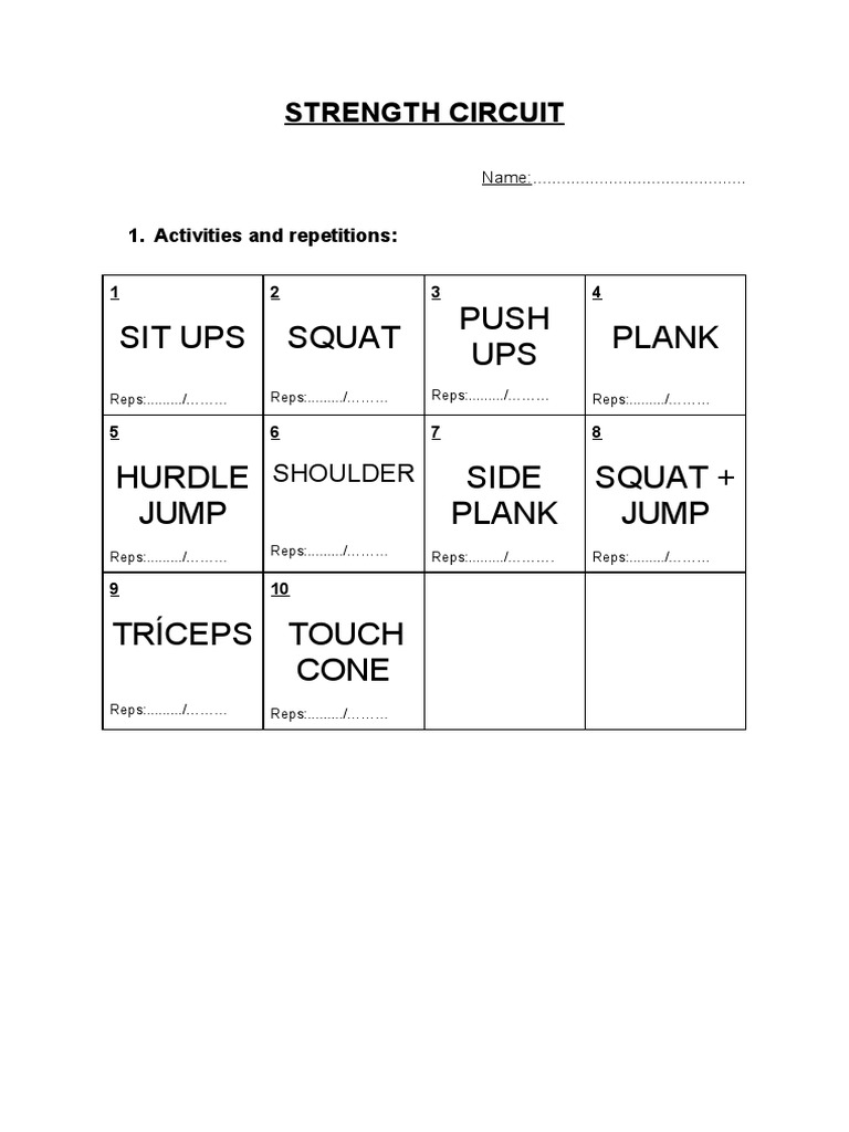 Strength Circuit | PDF