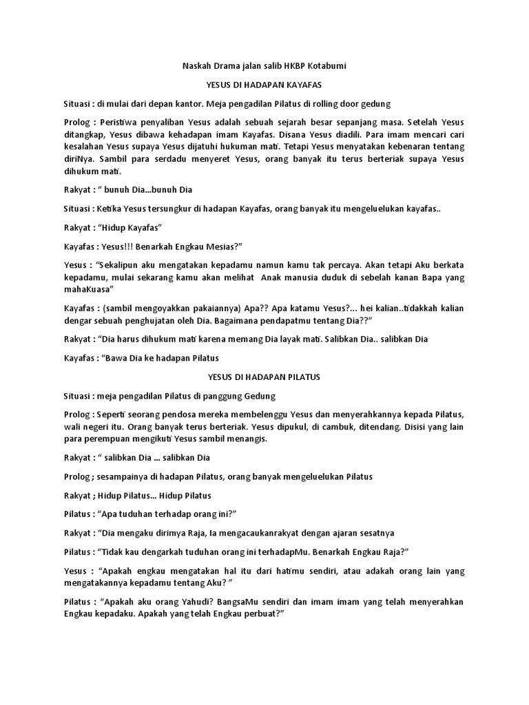 Naskah Drama Jalan Salib | PDF