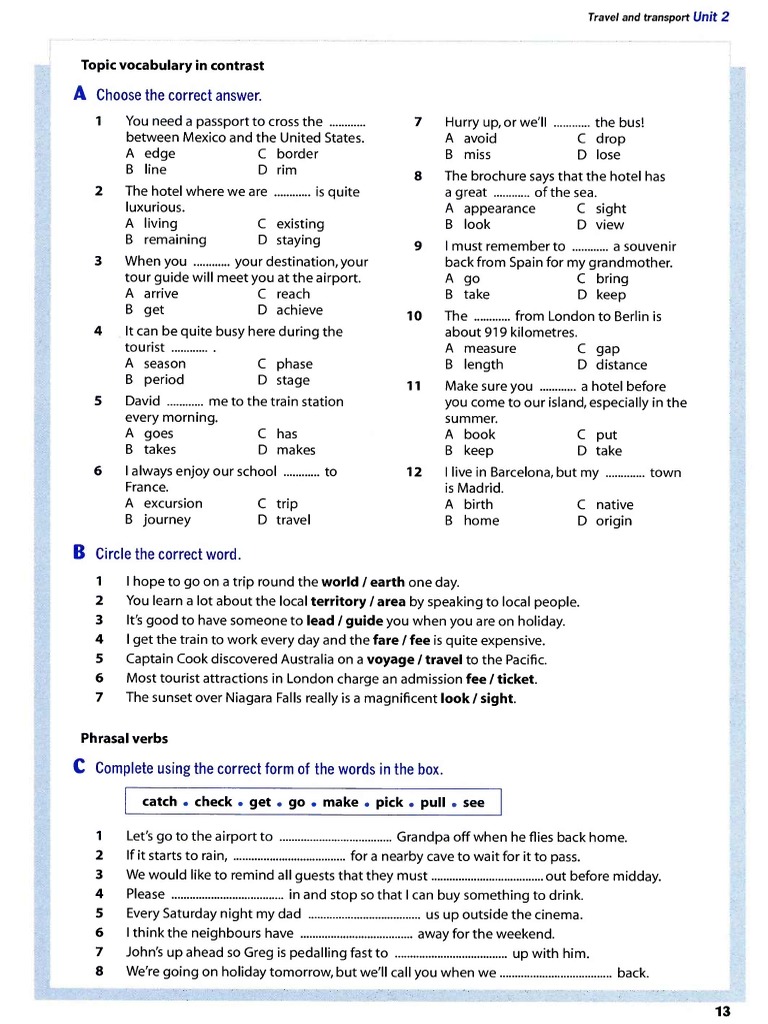 Destination B2 Grammar and Vocabulary With Answer Key | PDF