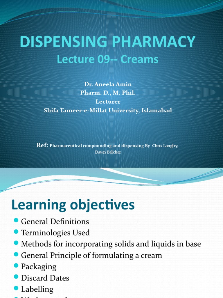 Lec 9 - Creams | PDF | Emulsion | Topical Medication