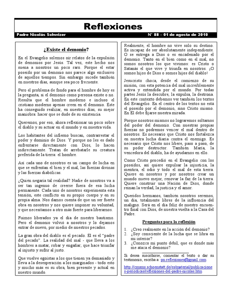 La lucha contra el demonio hoy | PDF | Demonios | Jesús