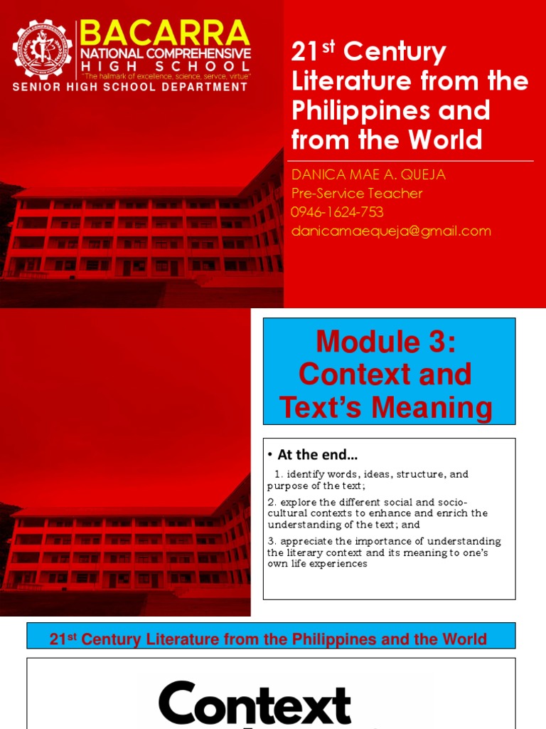 Understanding Context in Literature | PDF | Books | Writers