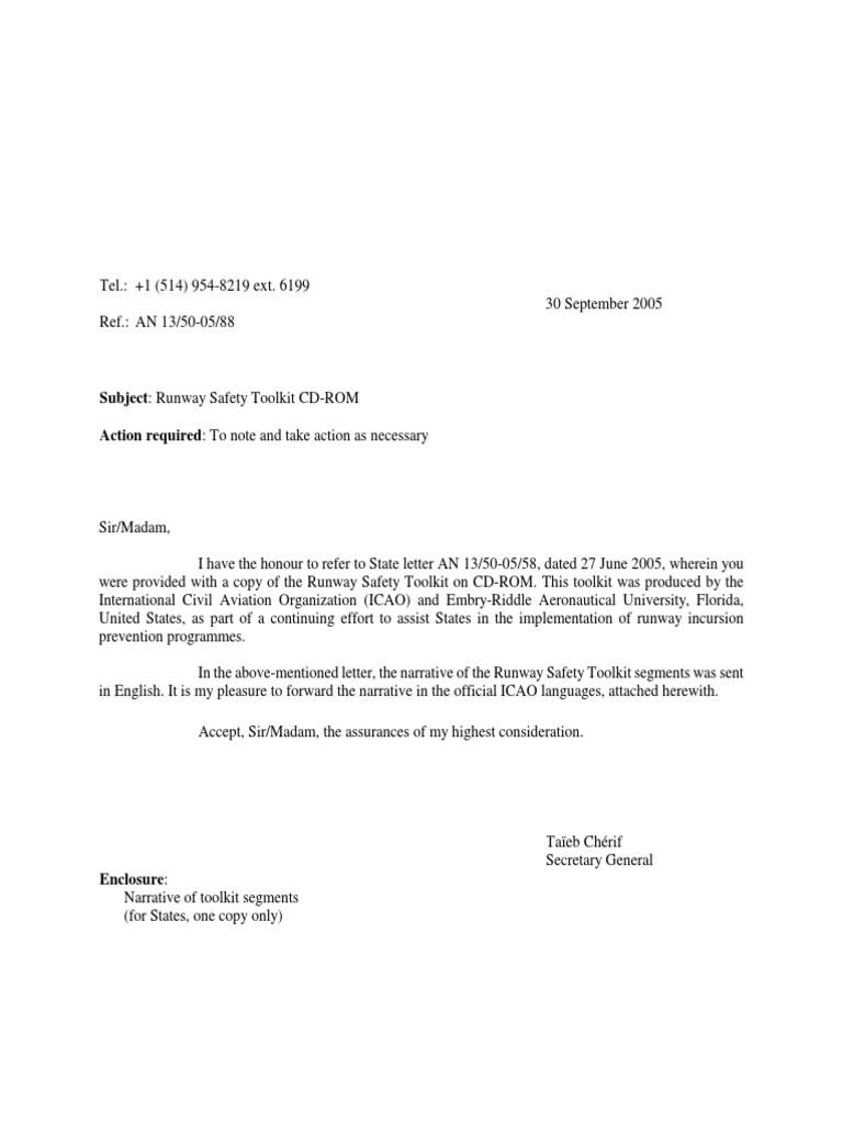 ICAO Runway Safety Toolkit | PDF | Business