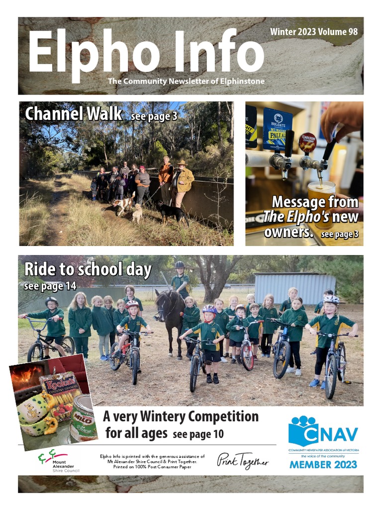 Elpho Info Vol98 Winter 2023 | PDF | Restaurants