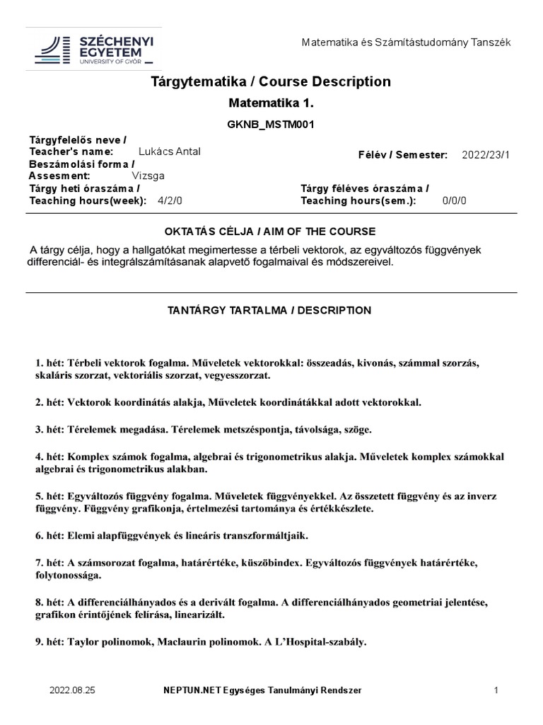 2022 23 1 GKNB MSTM001 0 | PDF