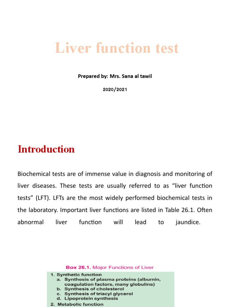 Liver Function | PDF