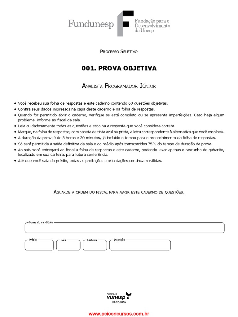 Analista Programador Junior | PDF | Rede de computadores | Ciência da ...