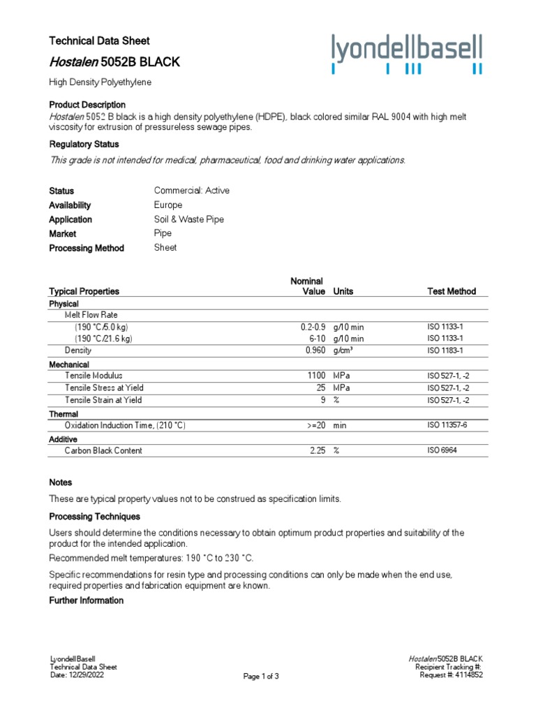 Bassel 5052b Black | PDF | Materials | Physical Sciences