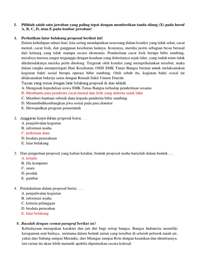 Latihan Soal Pas Xi | PDF